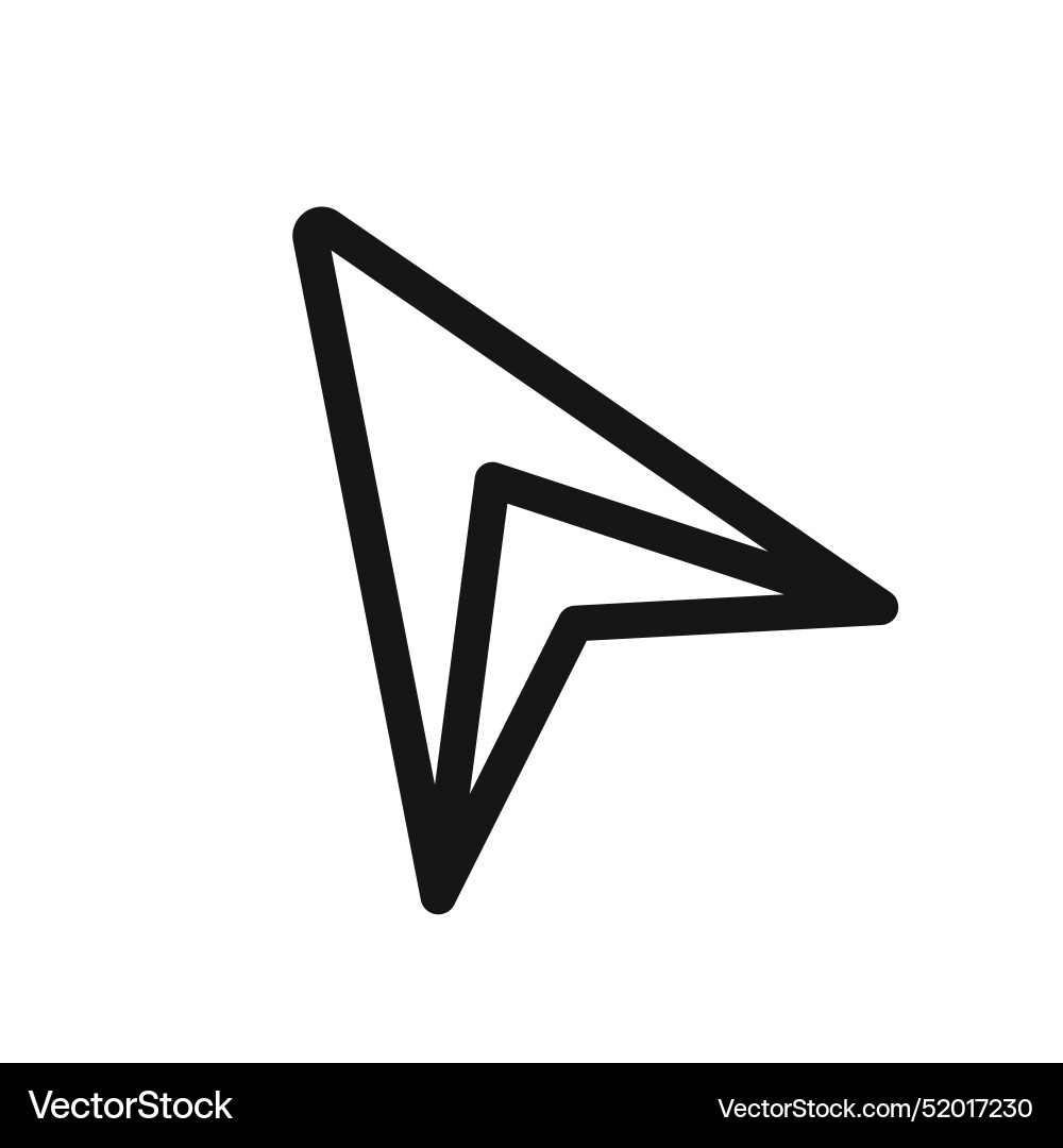 Navigator arrow icon black line art Royalty Free Vector