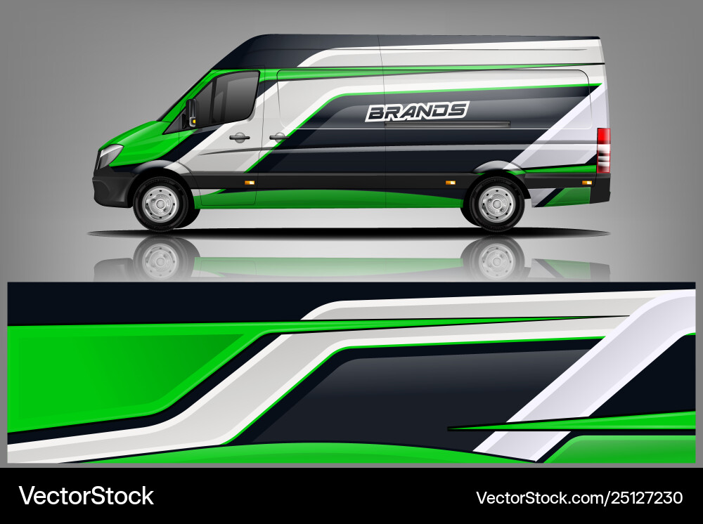 Racing Stripe Van Wrap Royalty Free Vector Image