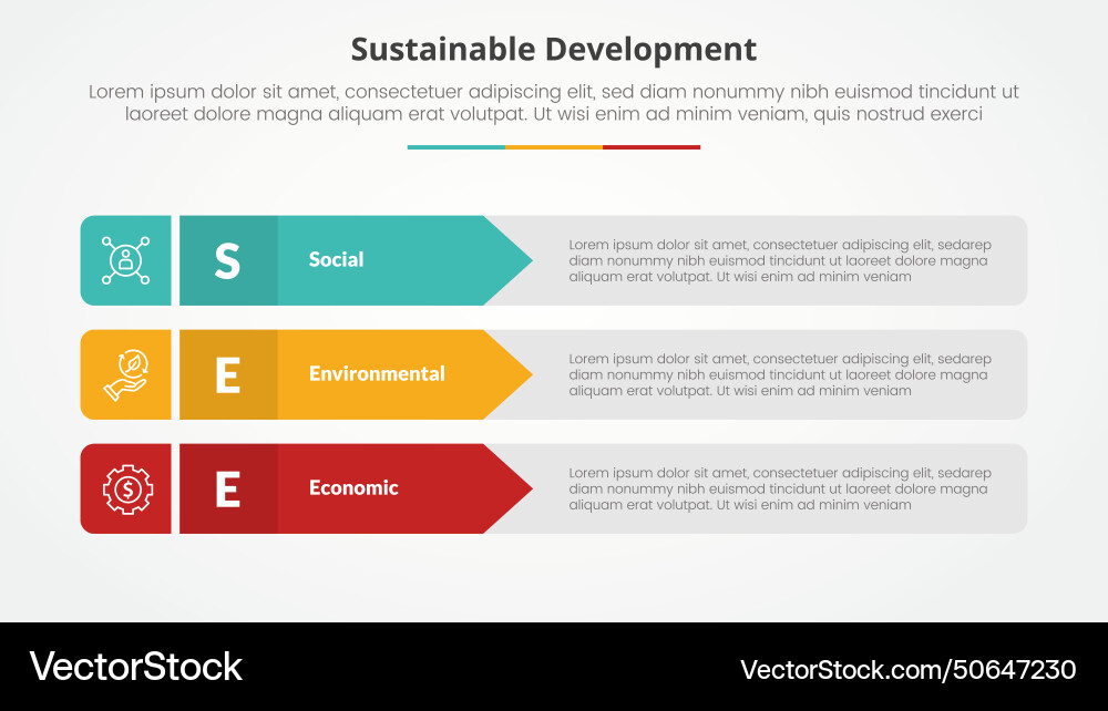 See sustainable development infographic concept Vector Image