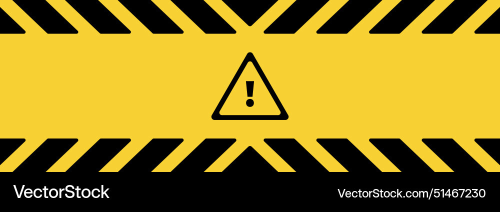 Warning sign with stripes Royalty Free Vector Image