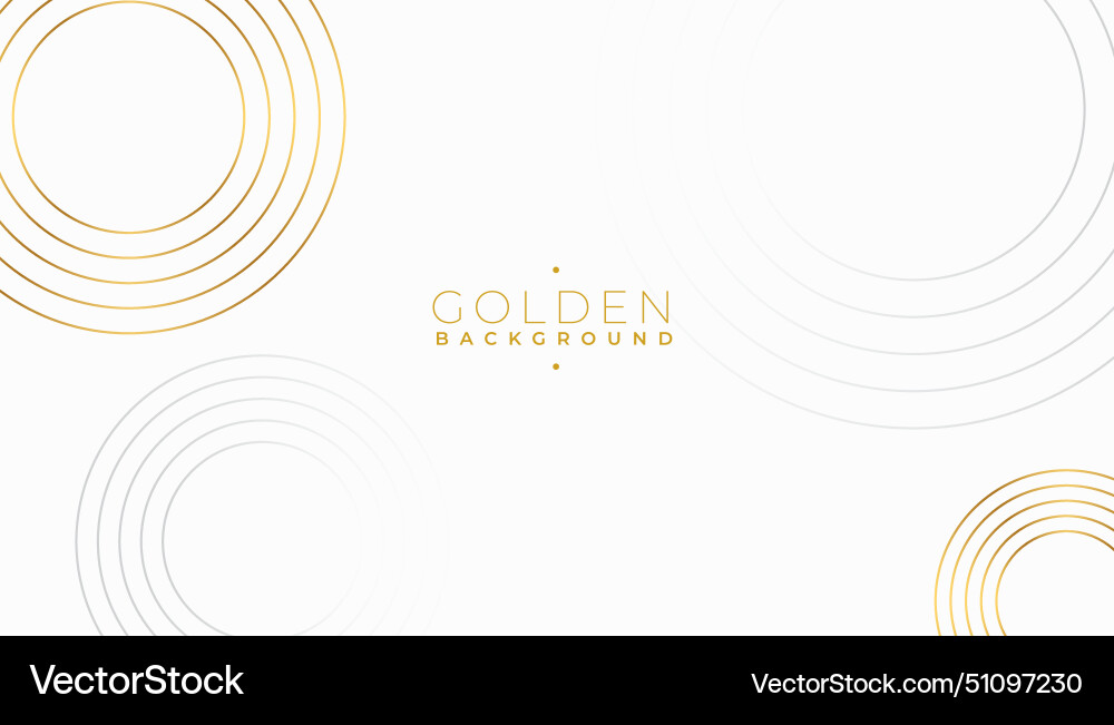 White and golden backdrop banner with geometric Vector Image