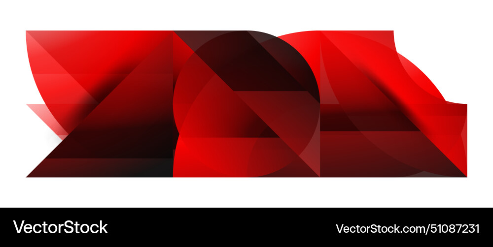 A red and black geometric pattern on white Vector Image