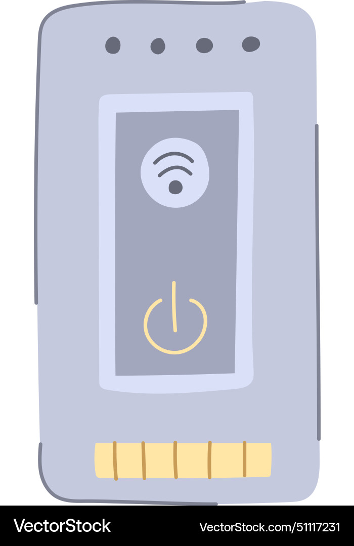 Assistant smart home hub cartoon Royalty Free Vector Image