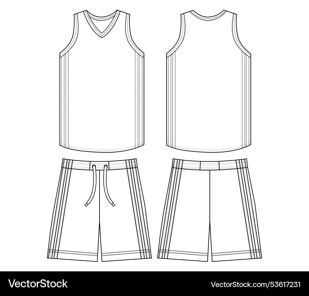 Basketball jersey mockup design Royalty Free Vector Image