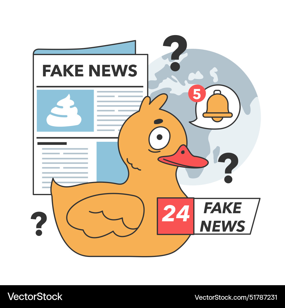 Fake news manipulation and control over people Vector Image