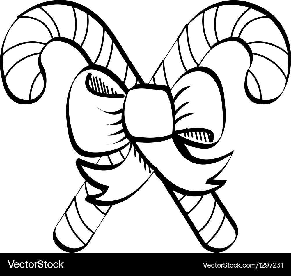 Festive Candy Canes Royalty Free Vector Image - VectorStock