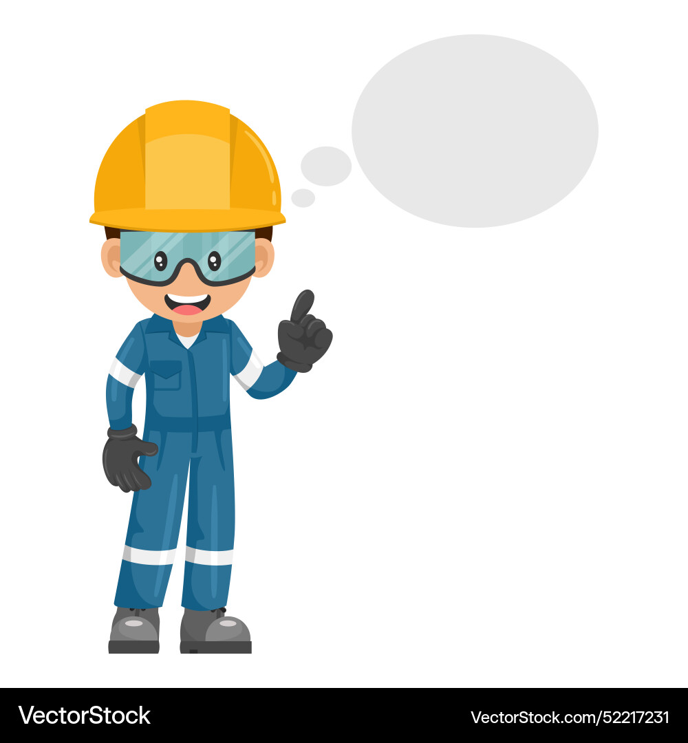 Industrial mechanic worker with his personal Vector Image