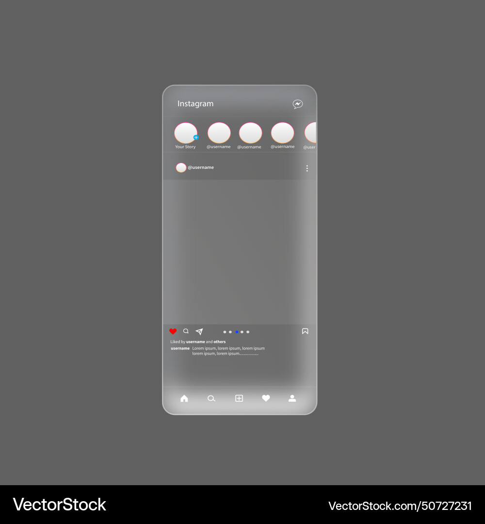 Instagram post template Royalty Free Vector Image