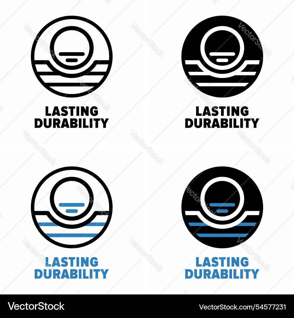 Lasting durability information sign Royalty Free Vector