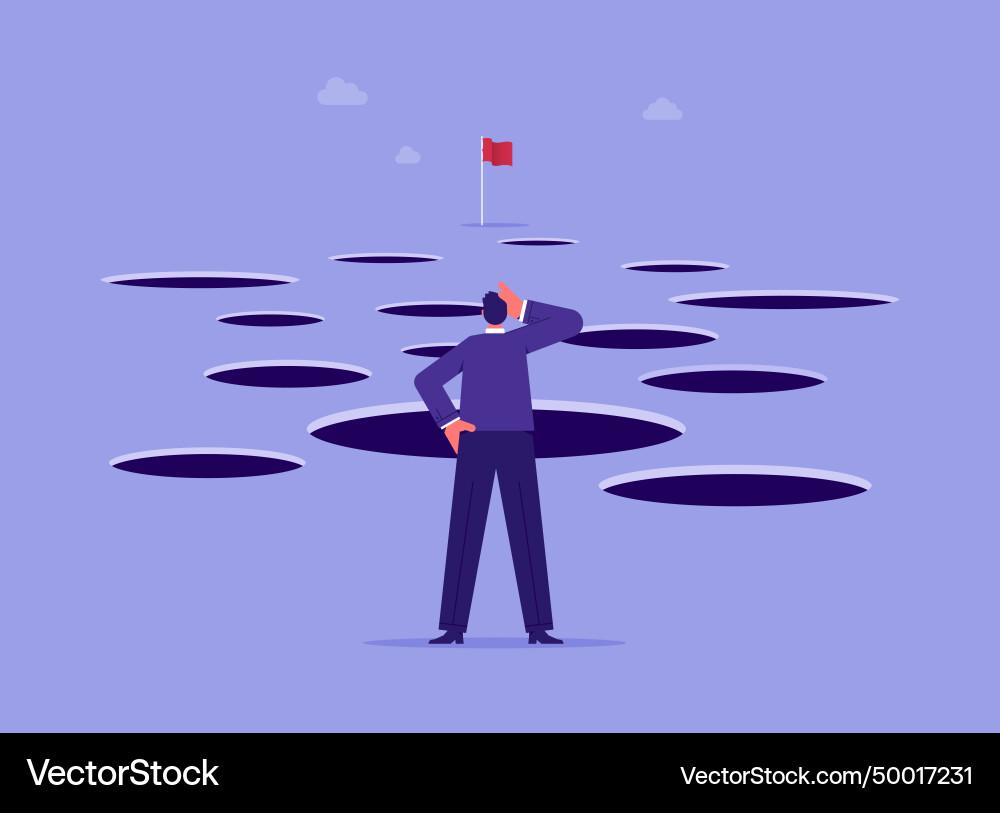 Planning and obstacle avoidance concept Royalty Free Vector