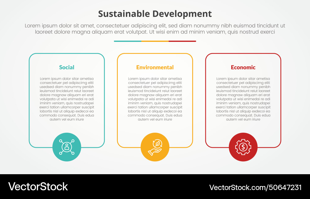 See sustainable development infographic concept Vector Image