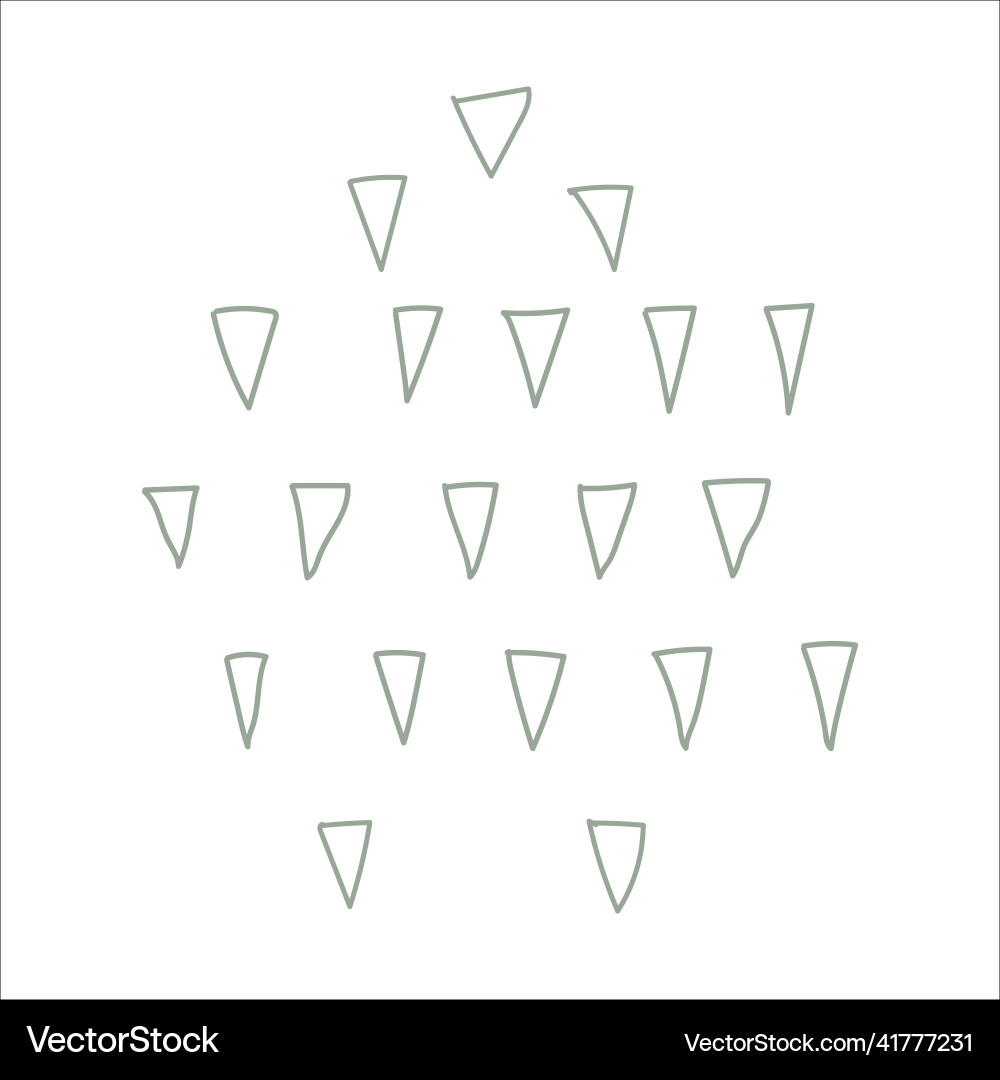 Triangle hand drawn element in pastel Royalty Free Vector