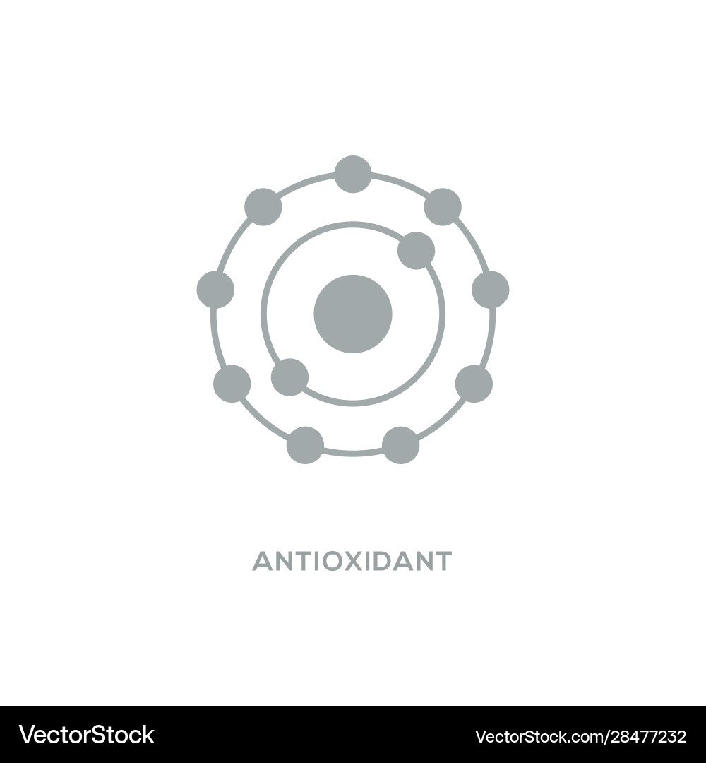 Antioxidant icon radical free oxidant Royalty Free Vector