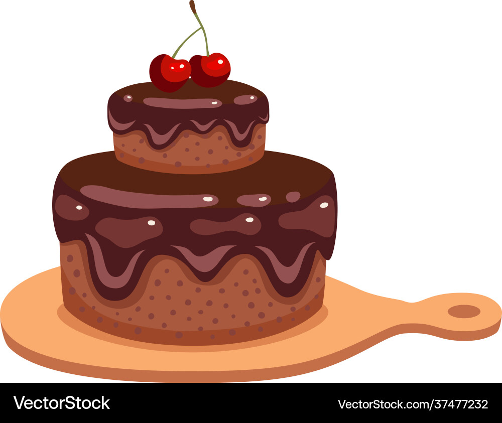Cake flat Royalty Free Vector Image - VectorStock