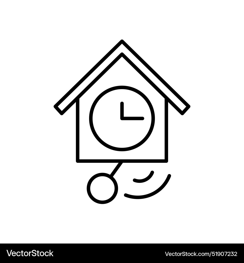 Clock icon in thin line style graphic design Vector Image