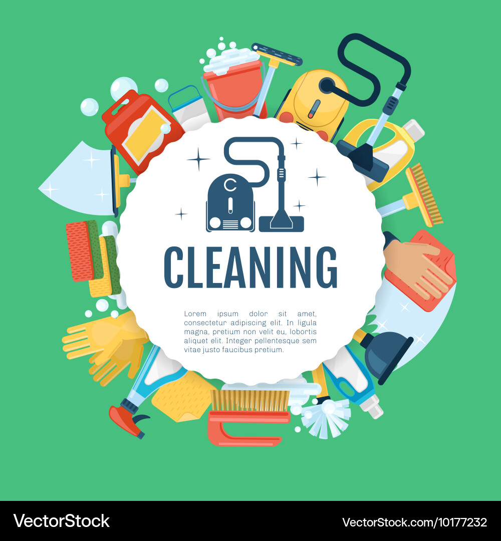 House cleaning poster home services Royalty Free Vector