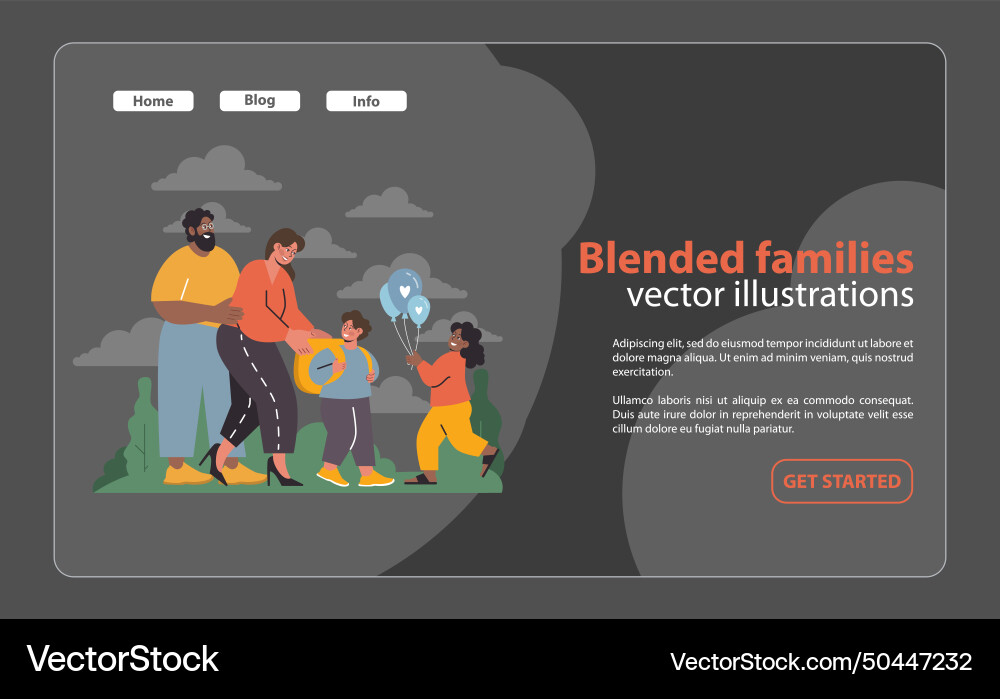 Integration in society a diverse family joyfully Vector Image