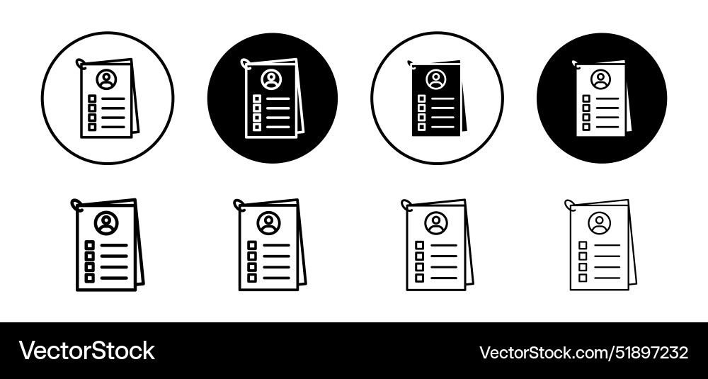Job description icon set collection for web Vector Image