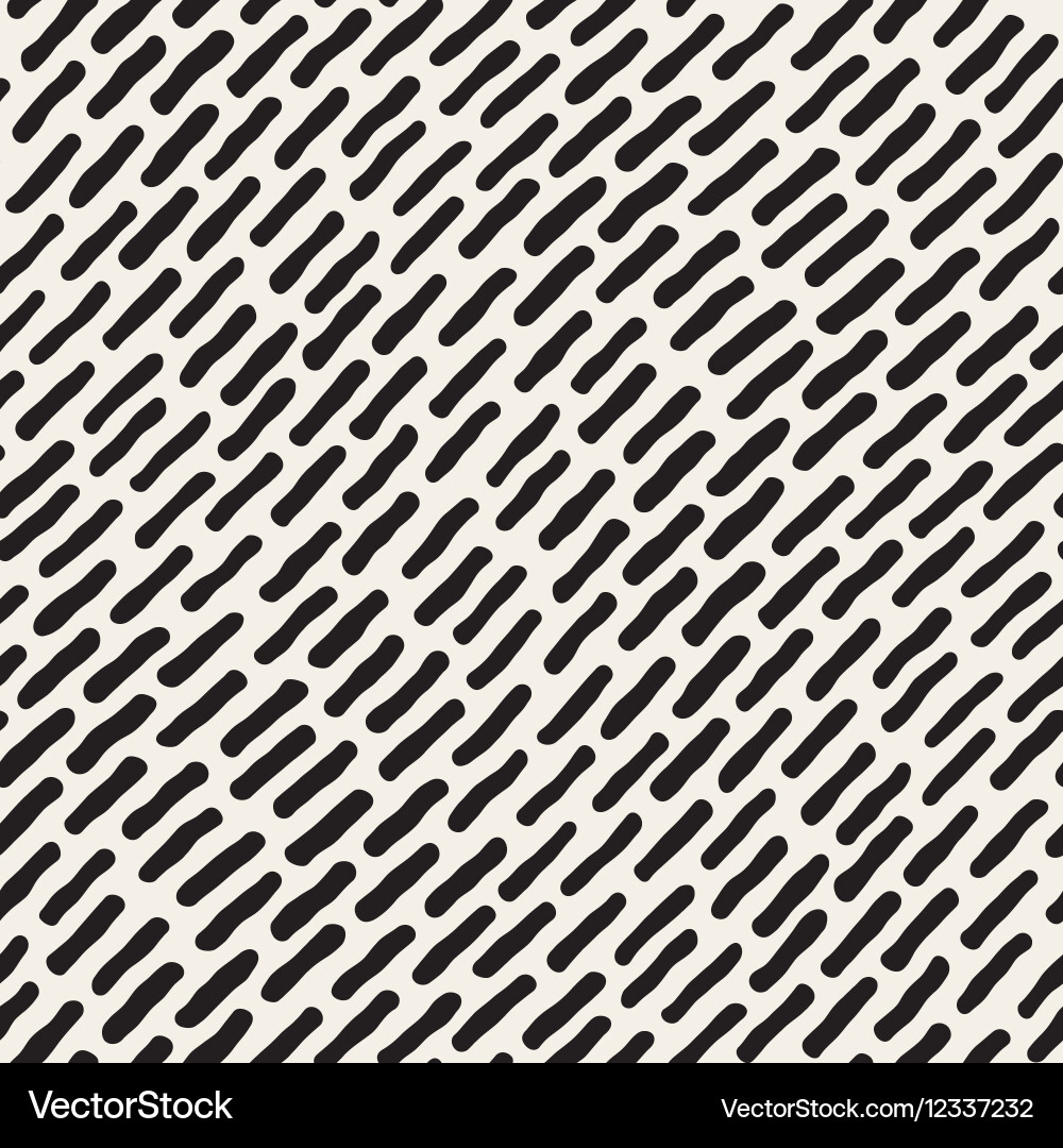 Seamless hand drawn diagonal rounded lines Vector Image