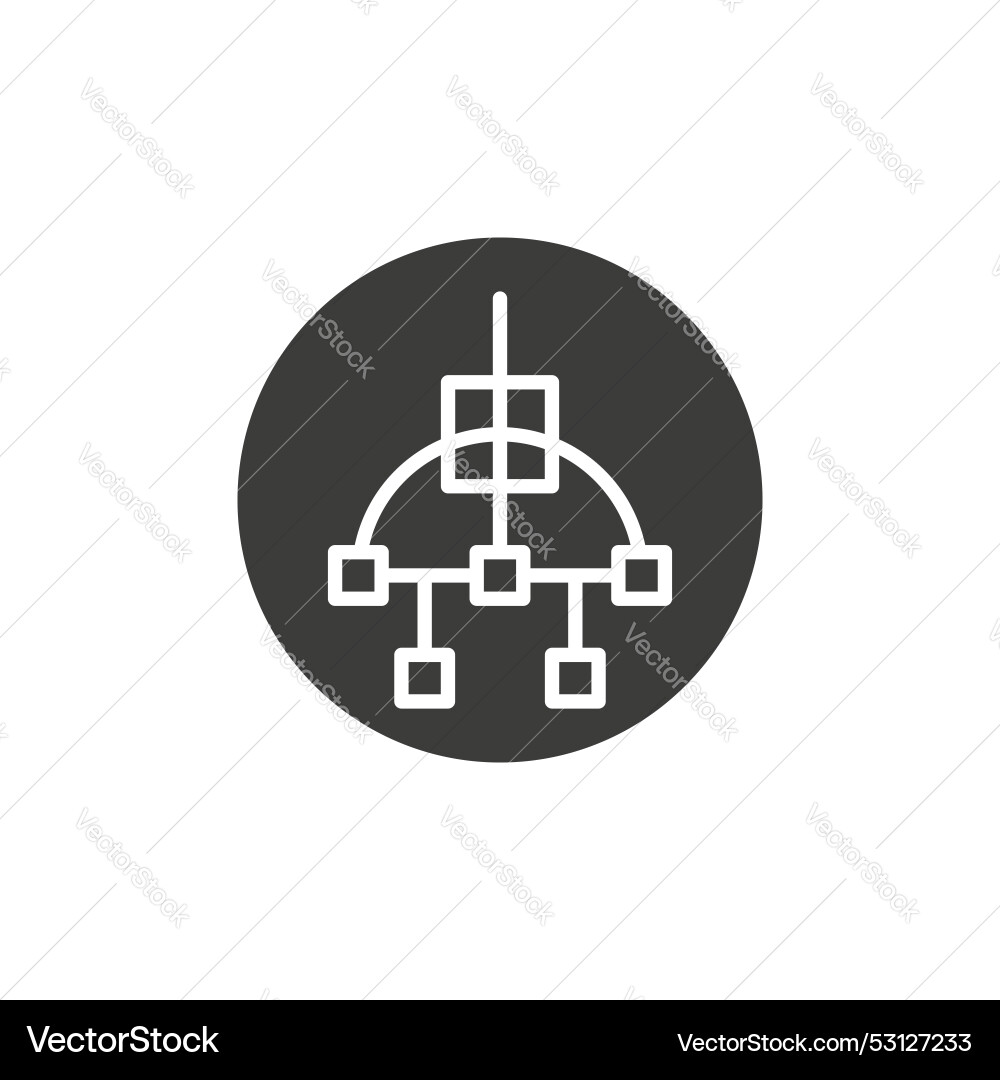 Consolidation line icon isolated on white Vector Image
