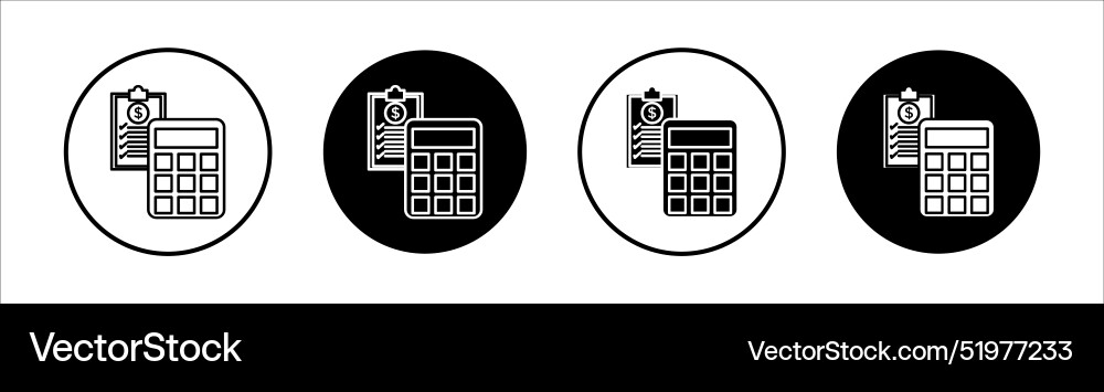 Estimate cost delivery flat line icon set Vector Image