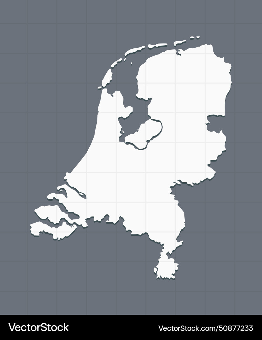 Map netherlands template outline country Vector Image