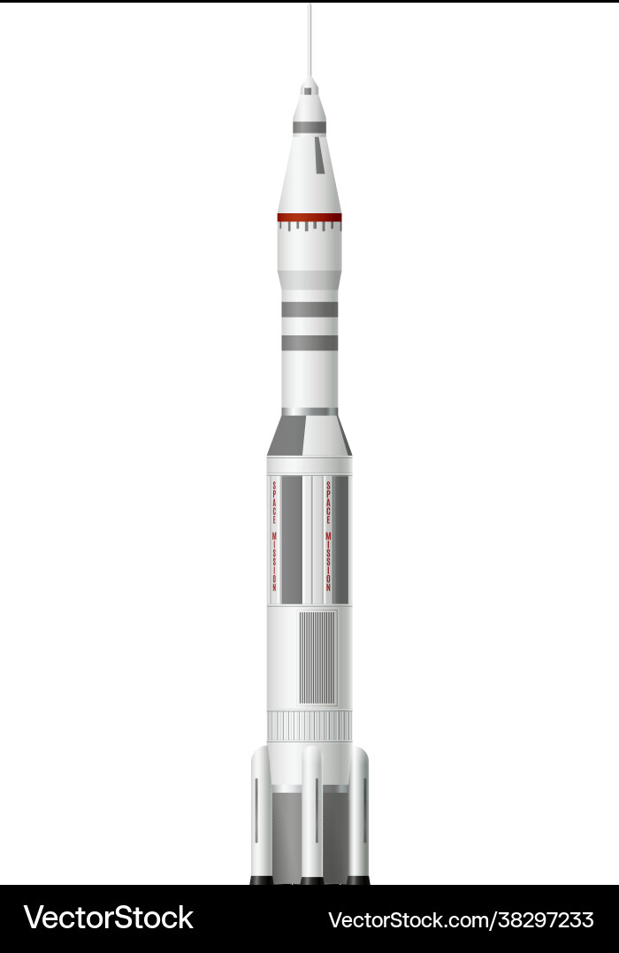 Realistic rocket Royalty Free Vector Image - VectorStock