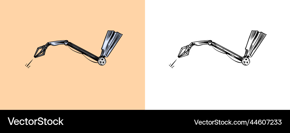 Robot arms manufacturing automation technology Vector Image