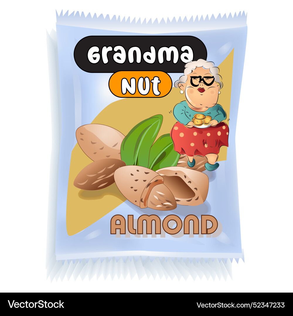 Snack product packaging Royalty Free Vector Image