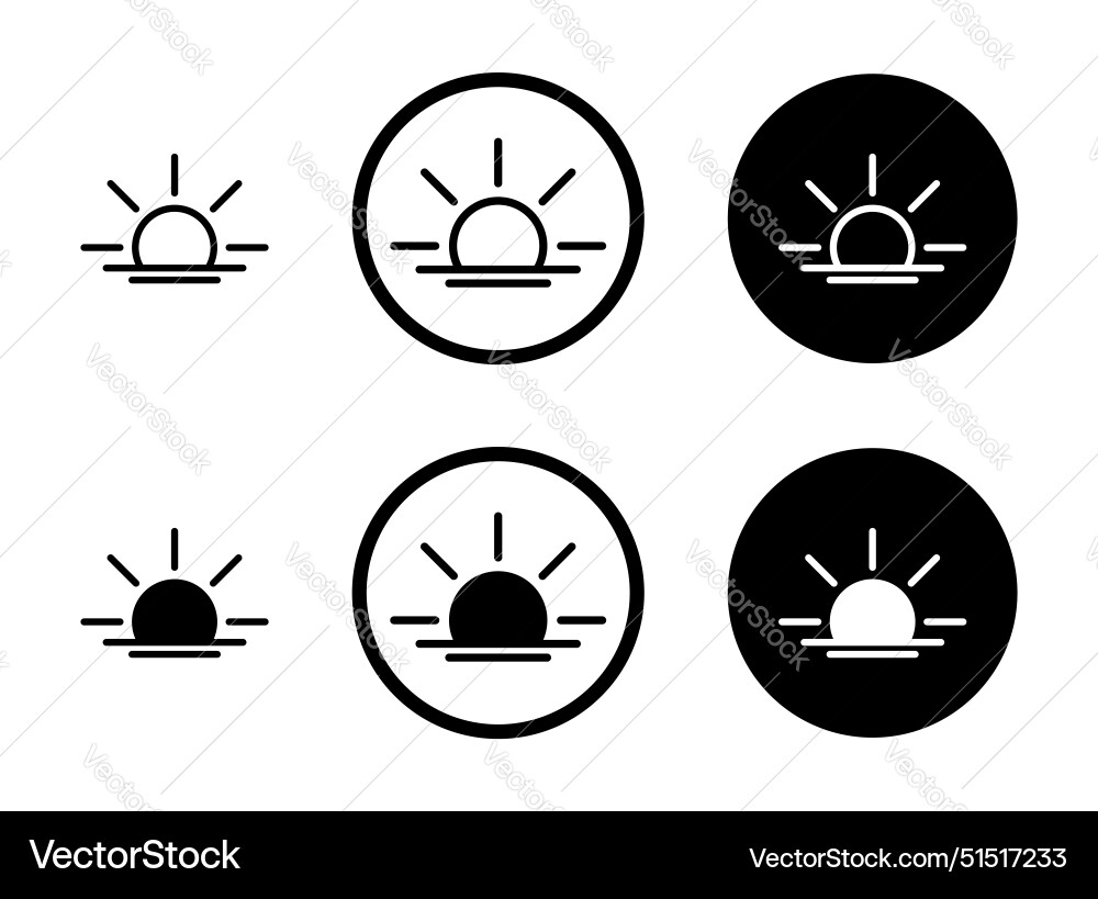 Sunrise icon Royalty Free Vector Image - VectorStock