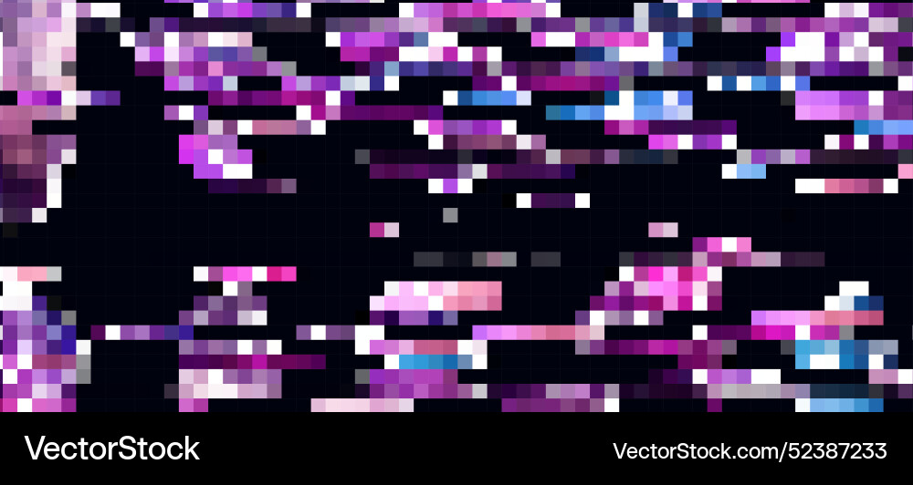Trendy glitch pattern on dark background abstract Vector Image
