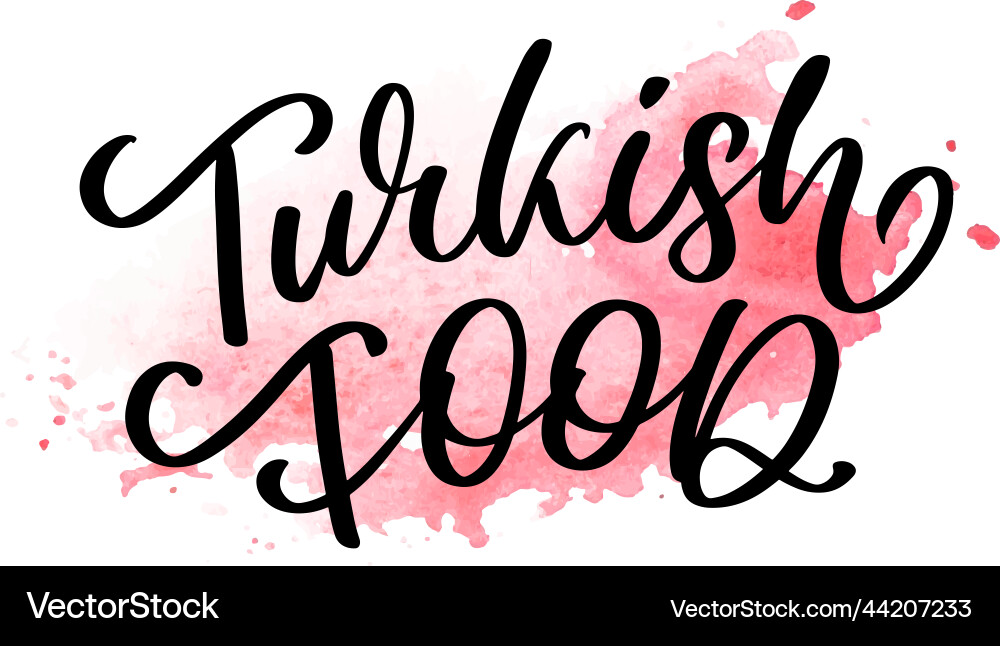 Turkish food letter design element traditional Vector Image