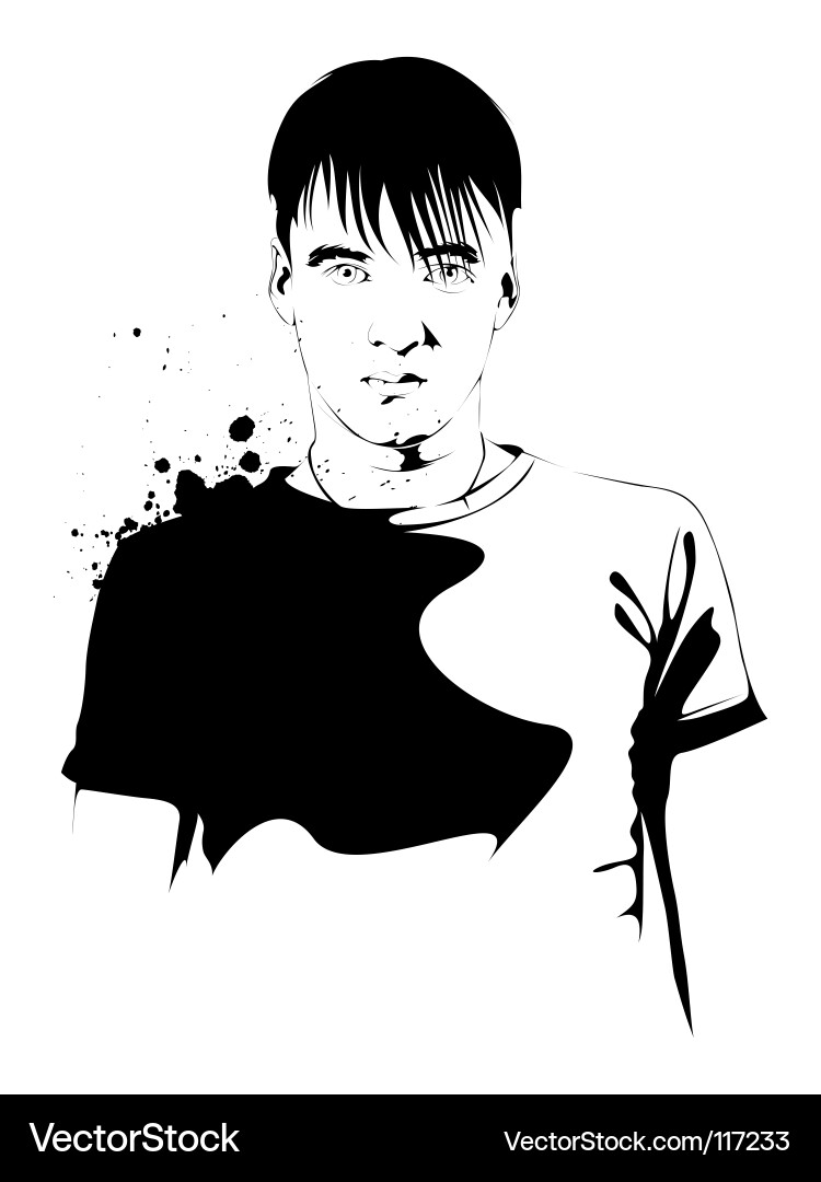 Young handsome guy Royalty Free Vector Image - VectorStock