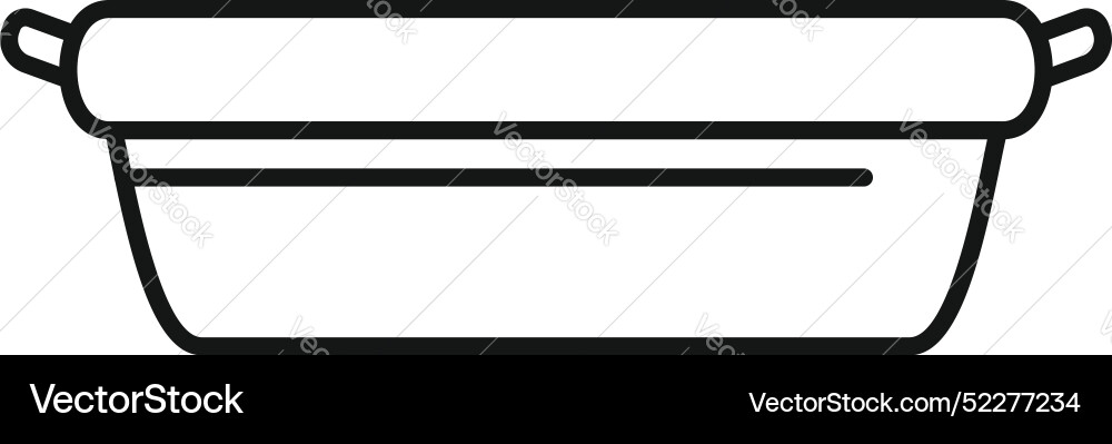 Empty plastic container with handles for food Vector Image