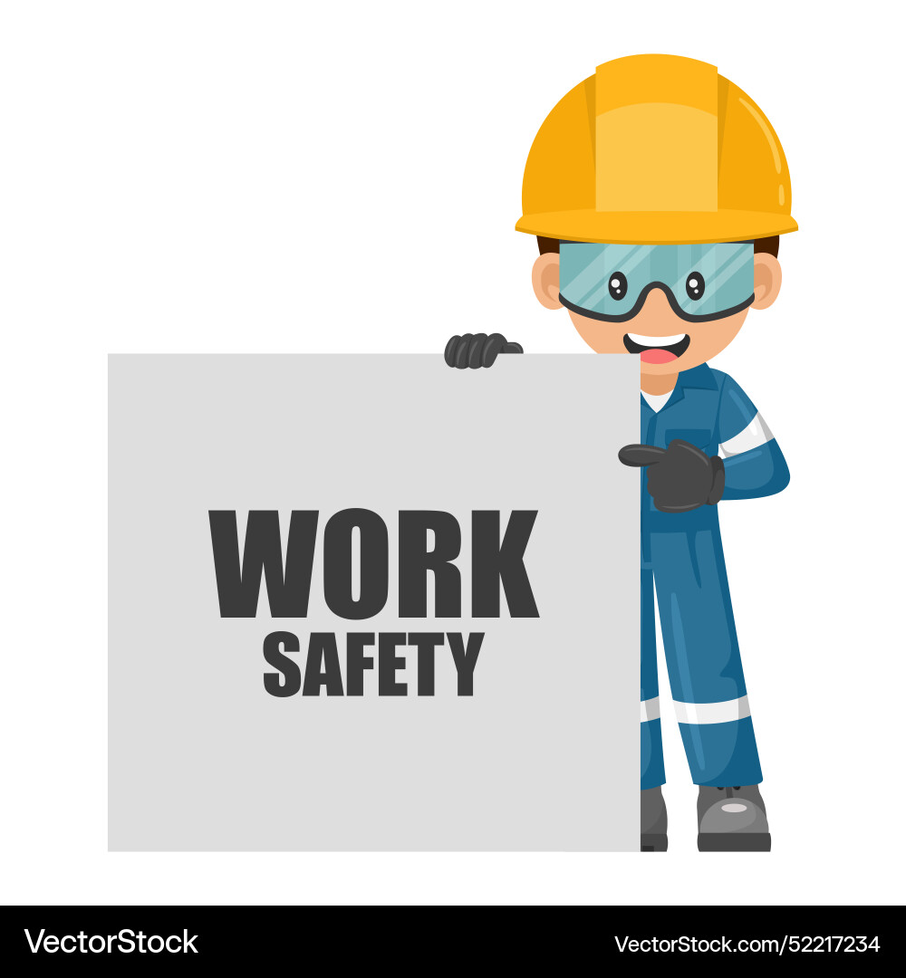 Industrial mechanical worker with his coverall Vector Image