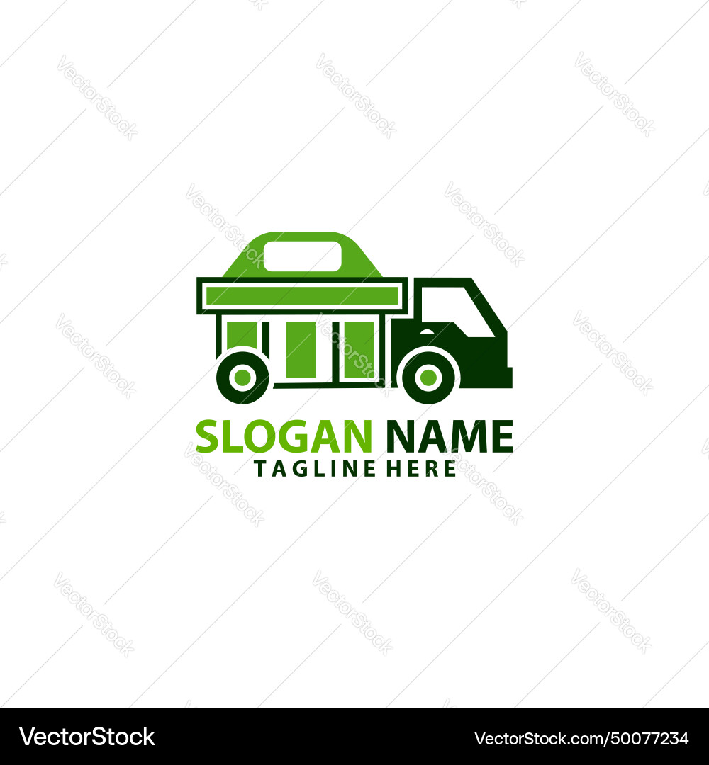 Junk Truck Logo Design -01 Lizenzfreies Vektorbild