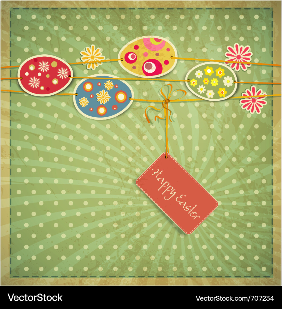Retro Easter Celebration Royalty Free Vector Image