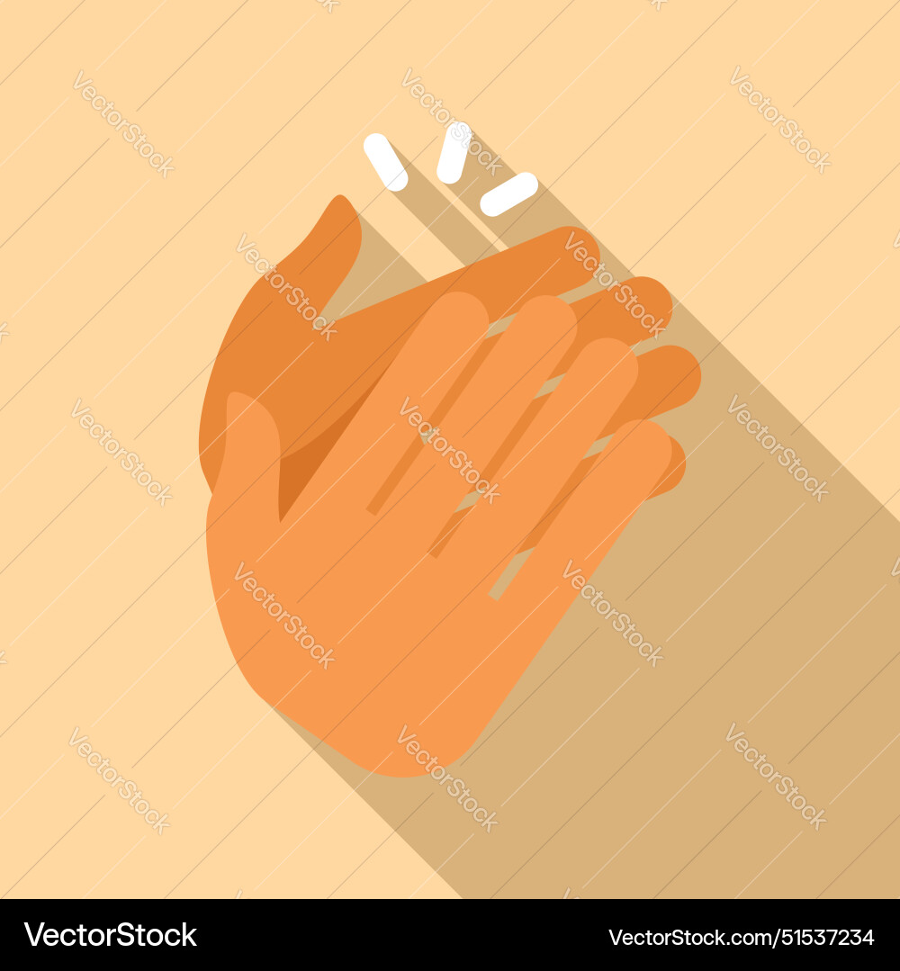 Two hands clapping showing approval Royalty Free Vector