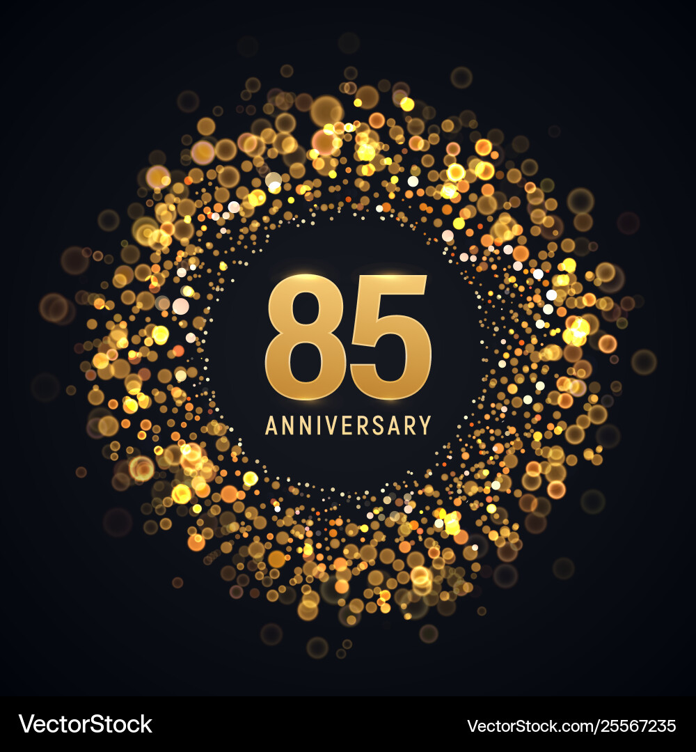 85 years anniversary isolated design Royalty Free Vector