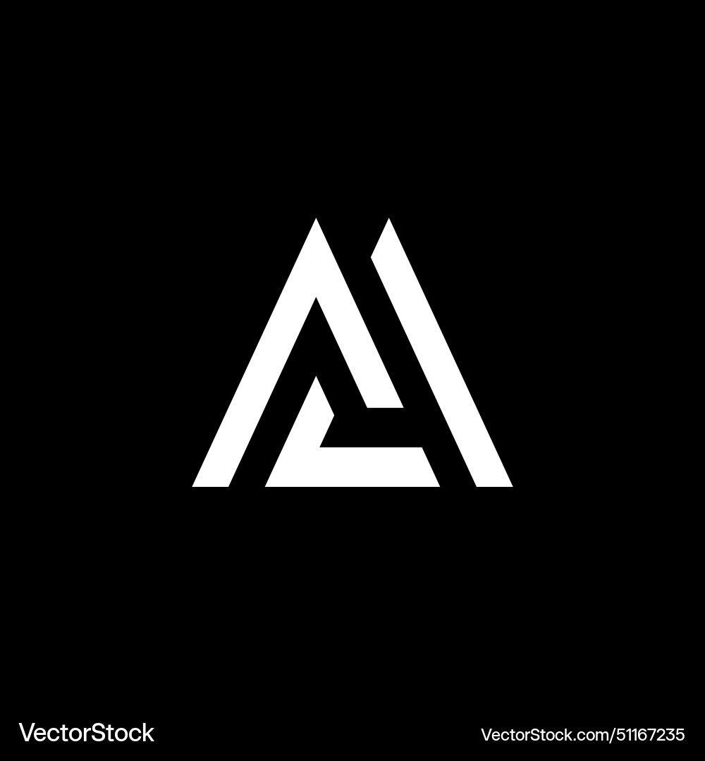 A aa am letters logo monogram Royalty Free Vector Image