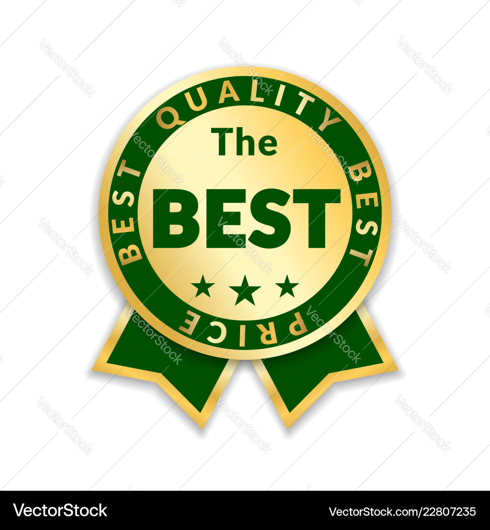 Award ribbon the best Royalty Free Vector Image