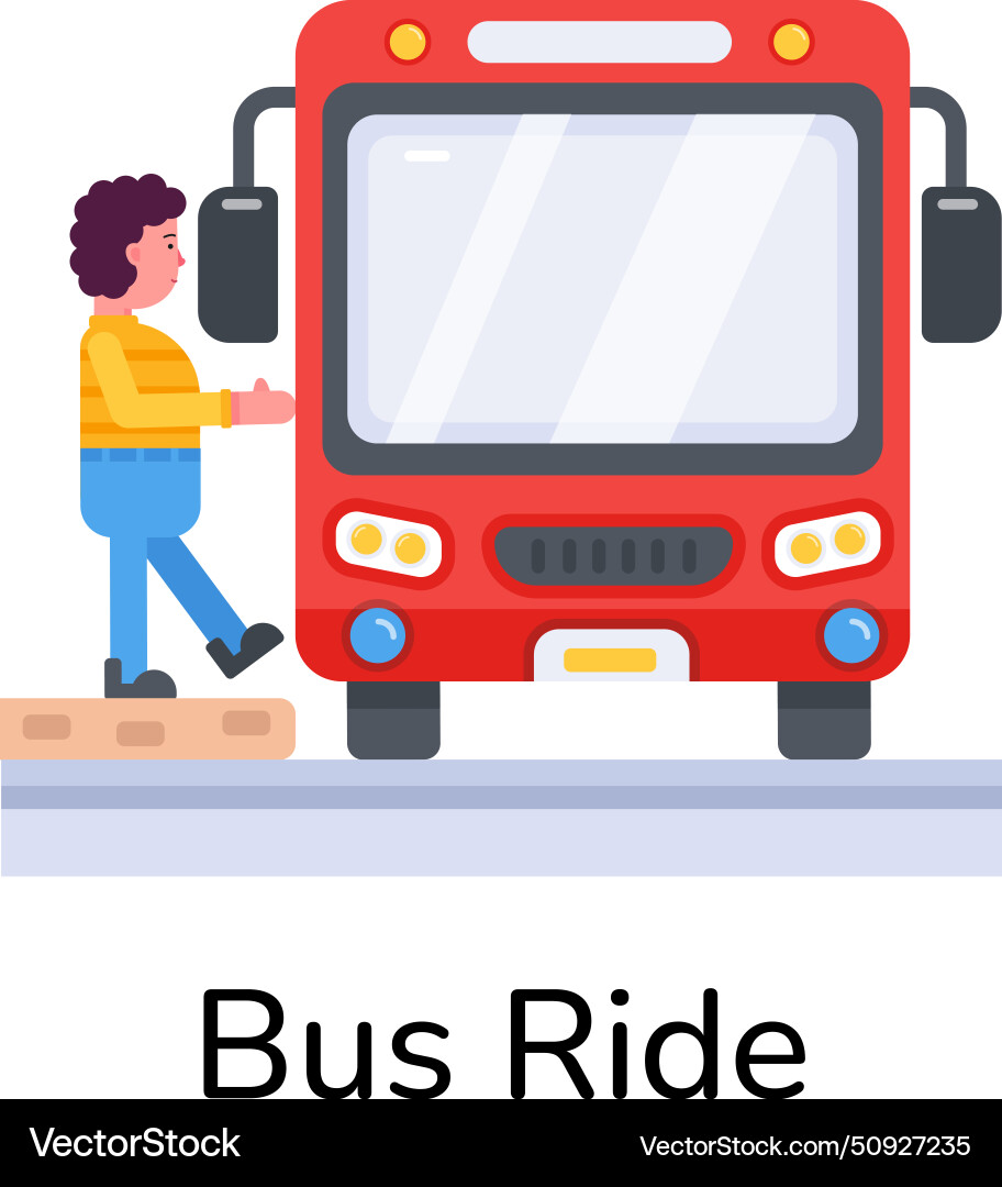 Bus ride Royalty Free Vector Image - VectorStock