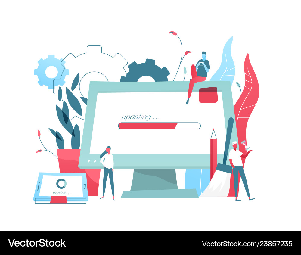 Composition with giant computer display and tablet