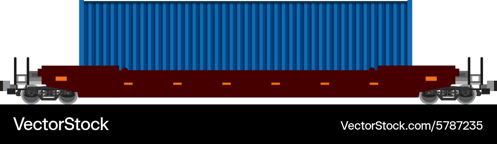 Container train Royalty Free Vector Image - VectorStock