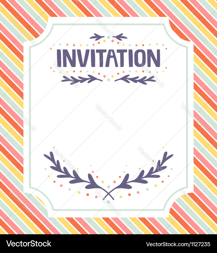 Invitation template Royalty Free Vector Image - VectorStock