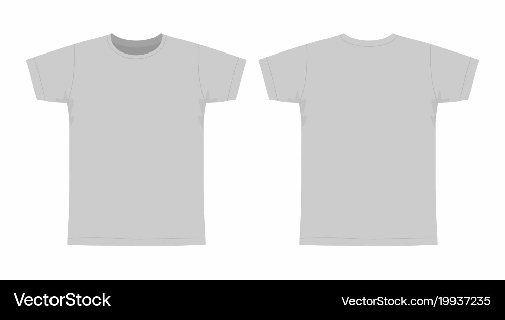 Mens gray t shirt Royalty Free Vector Image - VectorStock
