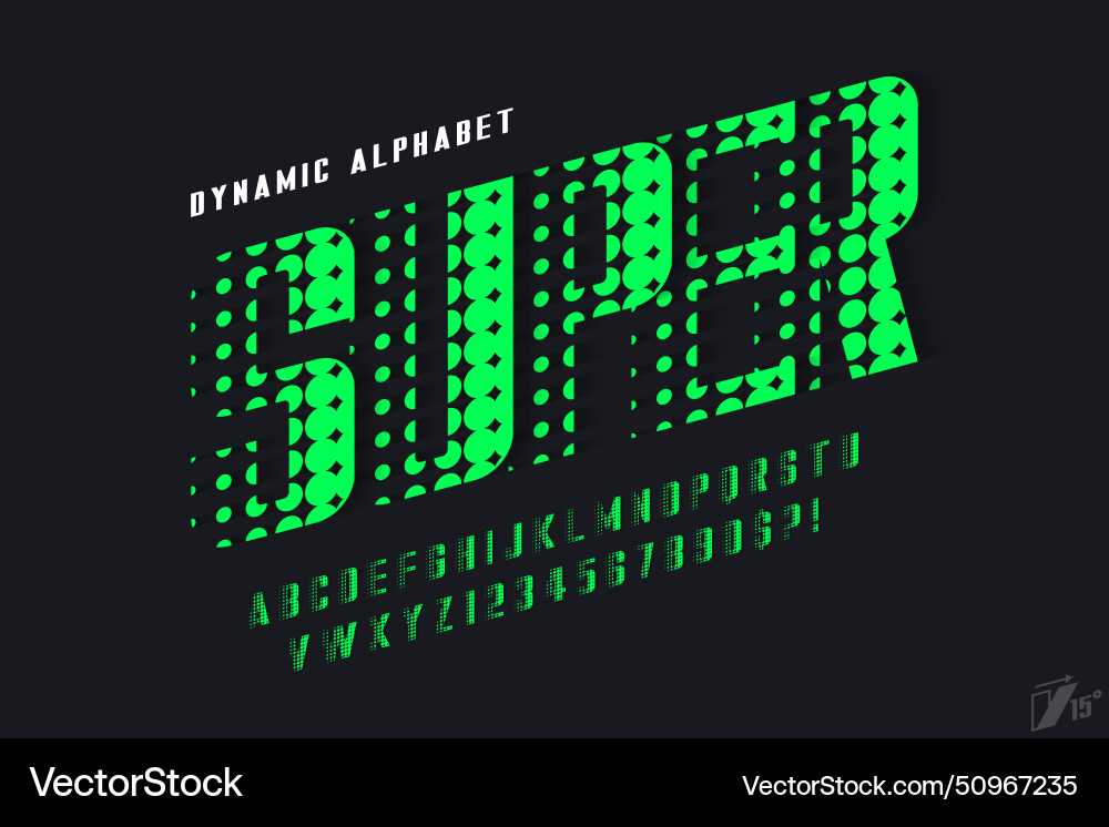 Racing alphabet design dynamic typeface letters Vector Image