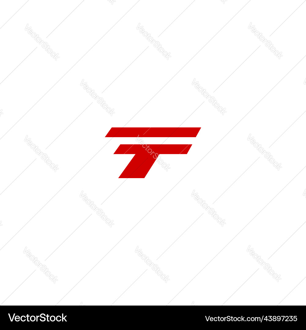 T Shape Initial Logo Royalty Free Vector Image