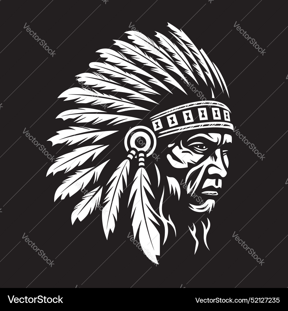 Warriors resolve apache face emblematic graphic Vector Image