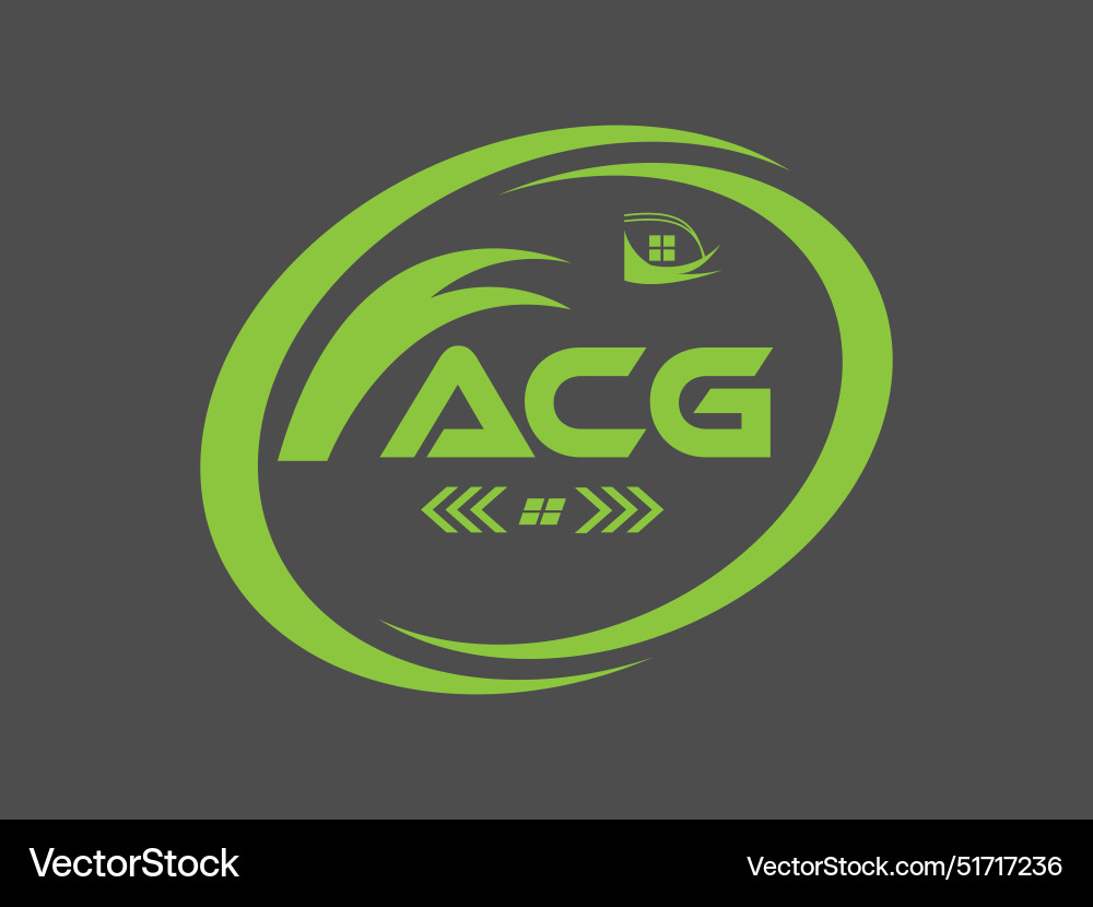 Acg letter logo design simple and modern Vector Image